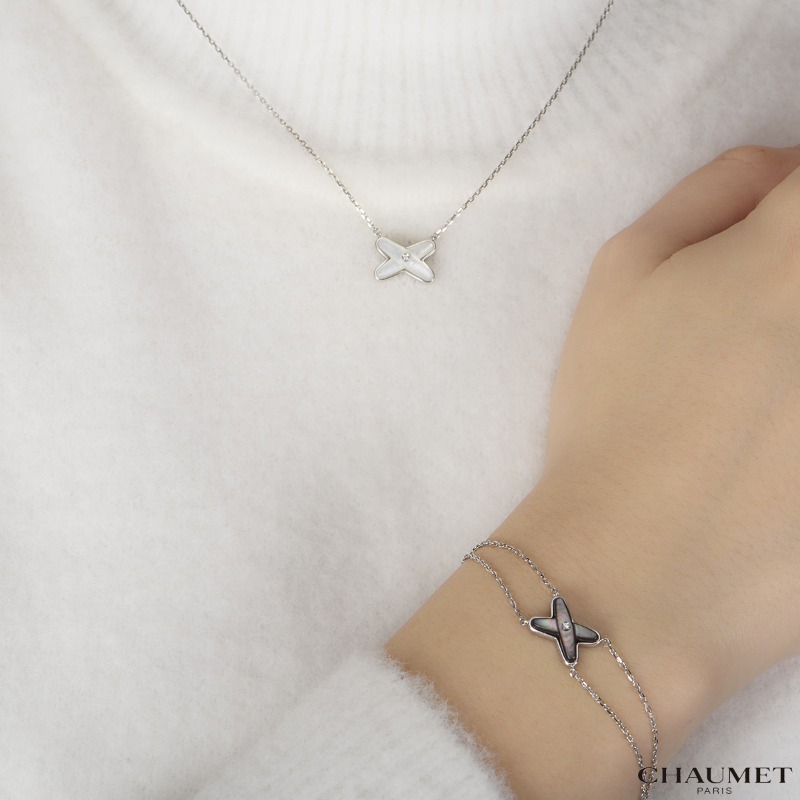 Chaumet White Gold Mother of Pearl & Diamond Juex de Liens Suite | Rich ...